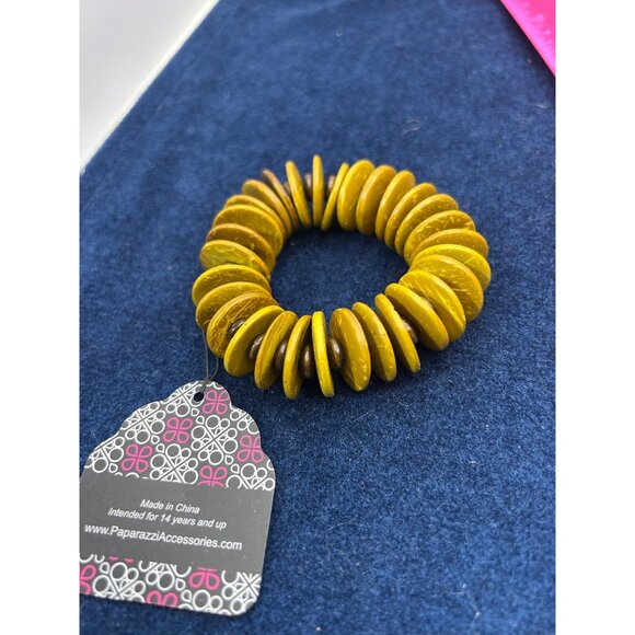 paparazzi | Jewelry | Paparazzi Bracelet Caribbean Reefs Yellow Disc ...